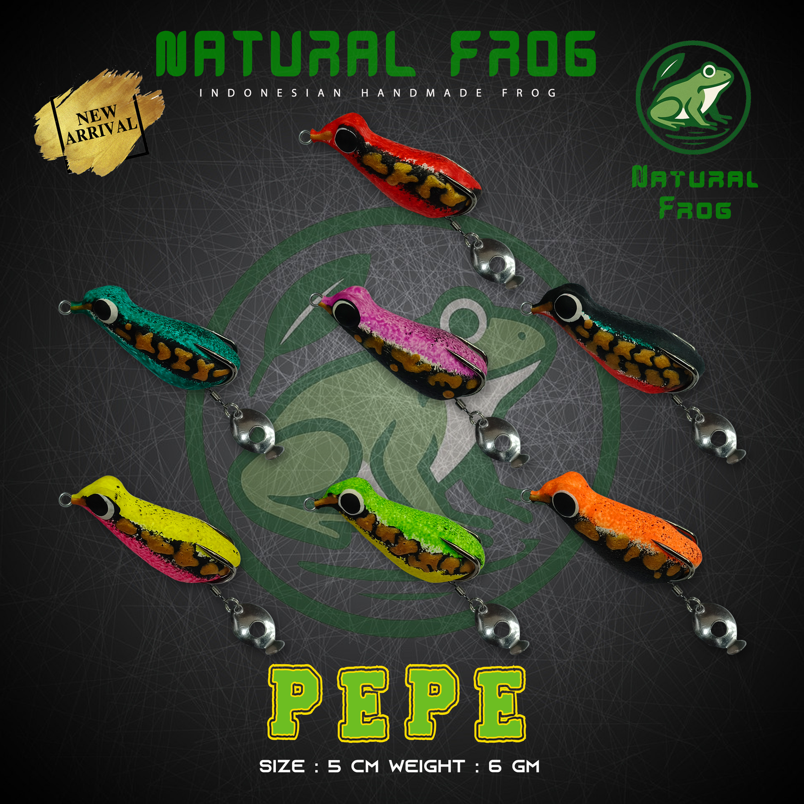 NATURAL FROG PEPE HAND MADE FROG - Tacklekart